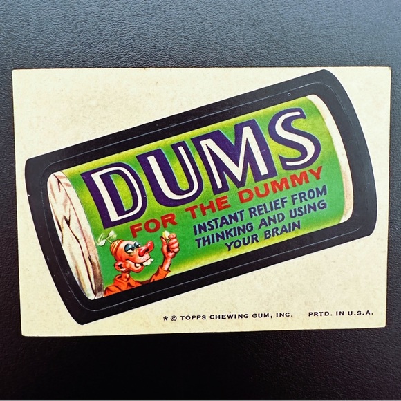 Topps | Office | Wacky Pack 975 Topps Chewing Gum Stickers Lot Of 1 ...